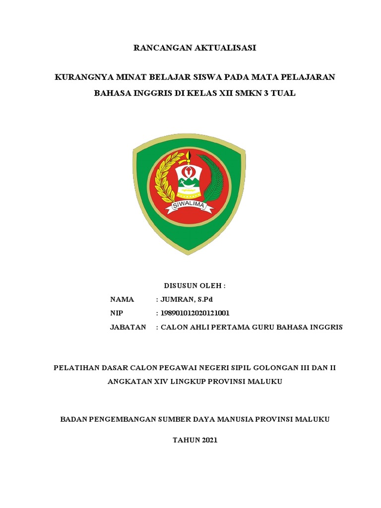 Rancangan Aktualisasi Jumran | PDF | Ilmu Sosial | Kajian Bahasa Asing