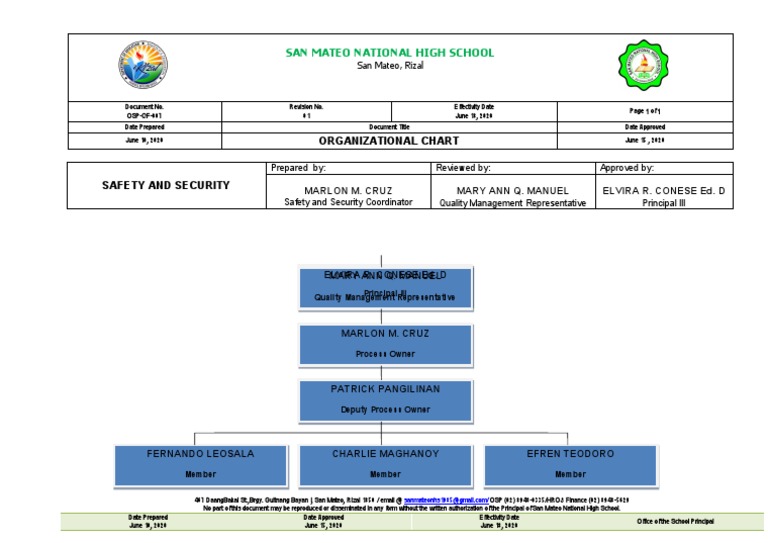 OSP-QF-007 Organizational Chart SAS 2 | PDF