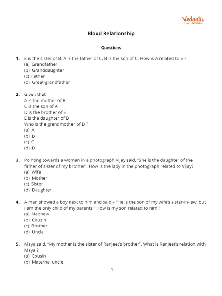 Blood Relationship | PDF