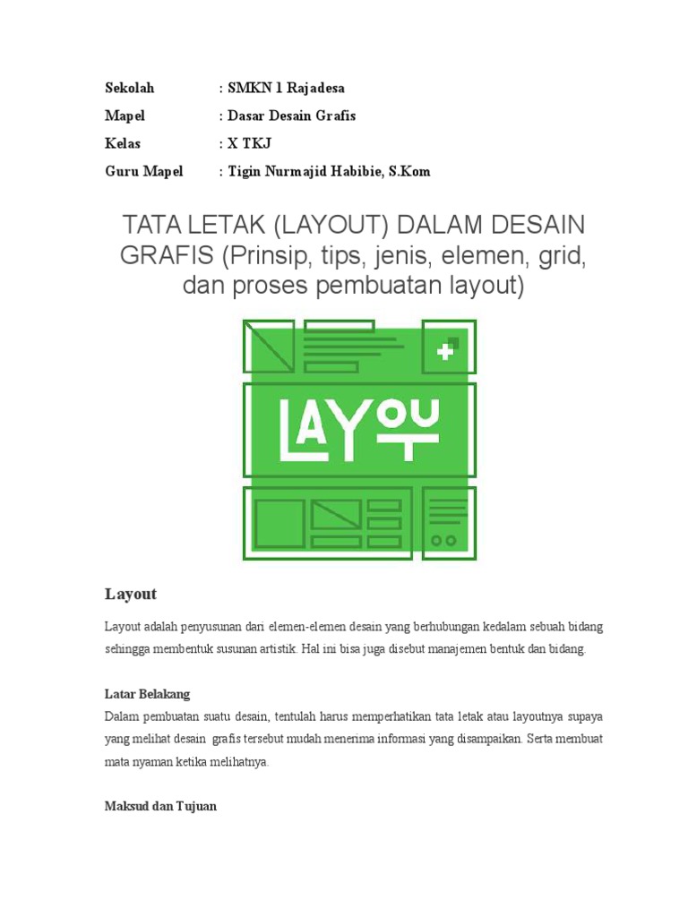 Prinsip dan Tips Tata Letak Desain Grafis | PDF