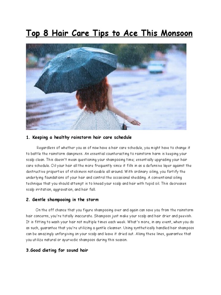 Top 8 Hair Care Tips | PDF | Hair Care | Shampoo
