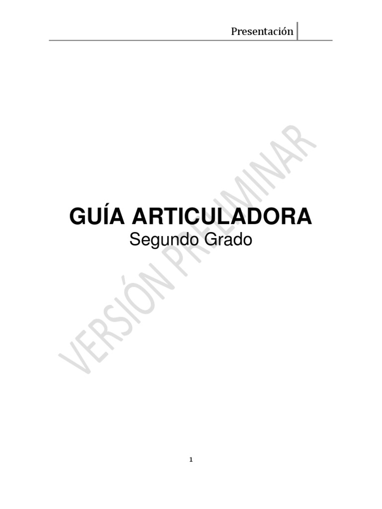 Guia Articuladora 2do | PDF | Maestros | Plan de estudios