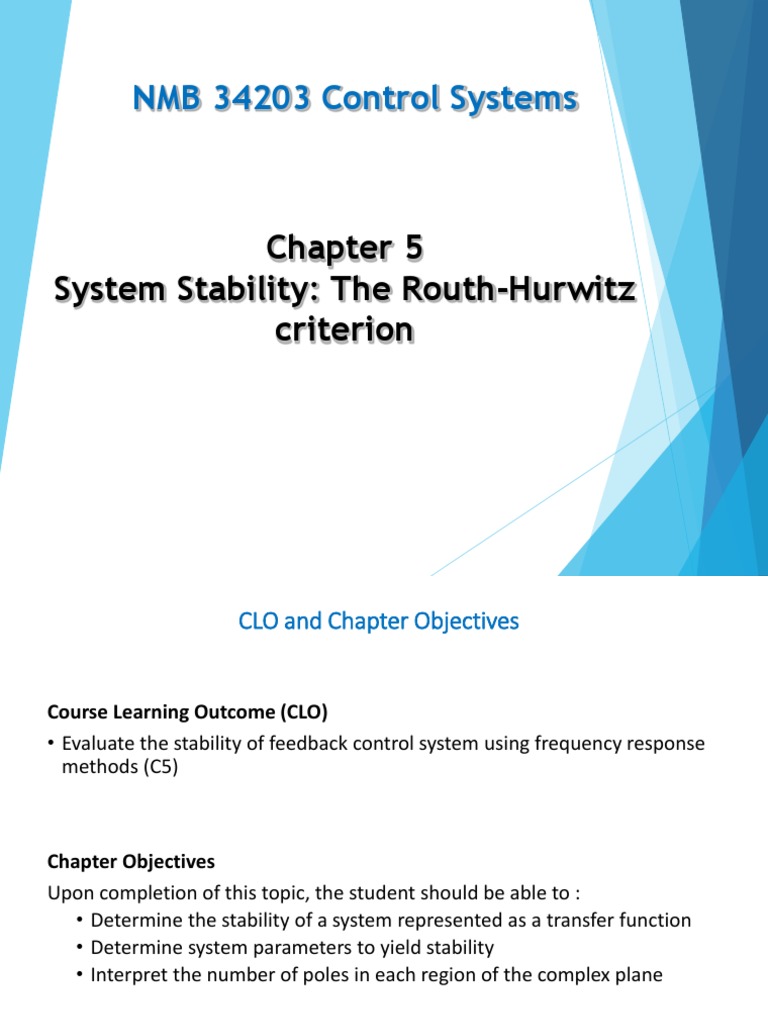 Control Systems Stability Guide | PDF | Polynomial | Zero Of A Function