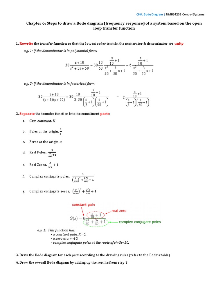 Bode Diagram Drawing Guide | PDF
