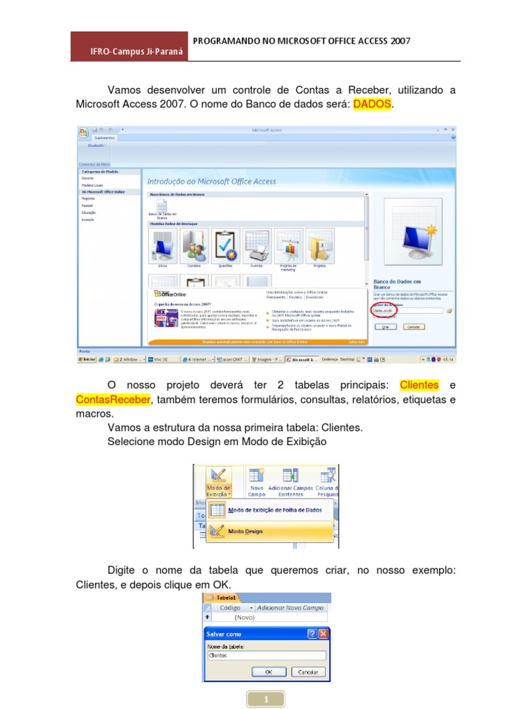Programando No Microsoft Office Access 2007 | PDF | Microsoft Access | Microsoft