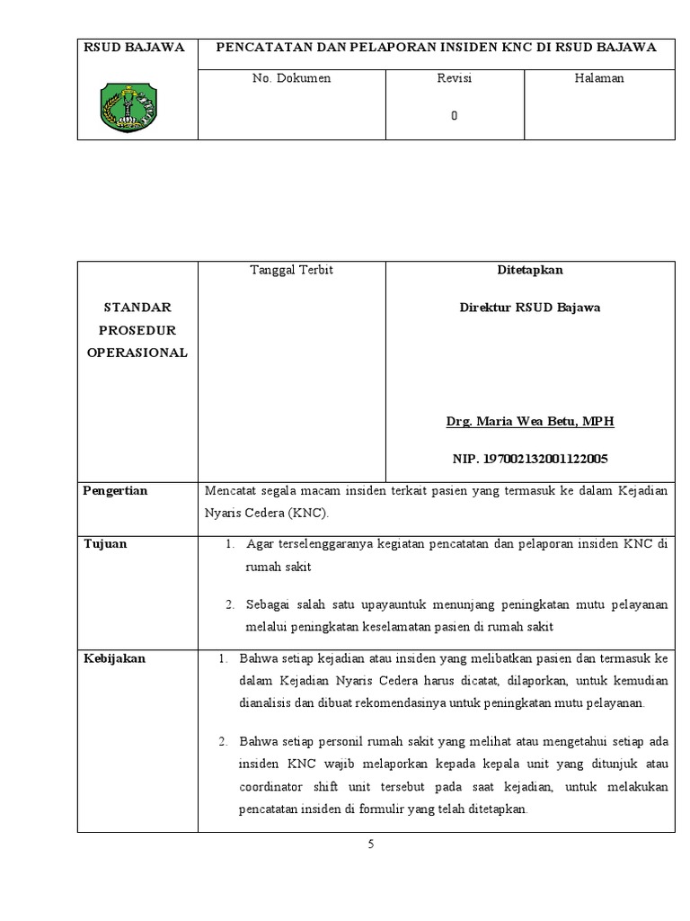 SPO Pencatatan KNC | PDF