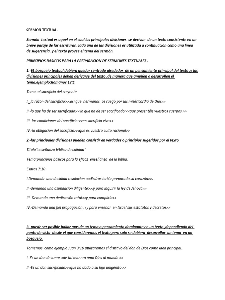 Textual Sermon Outlines