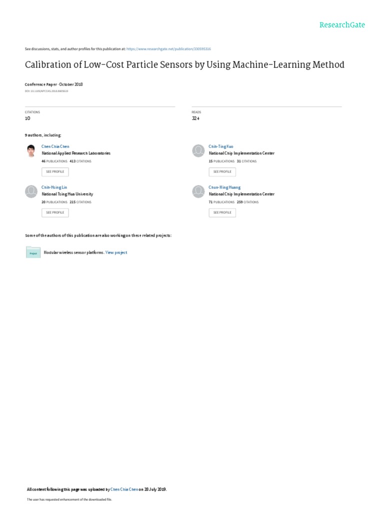 Calibration of Low-Cost Particle Sensors by Using Machine-Learning Method | PDF | Regression ...