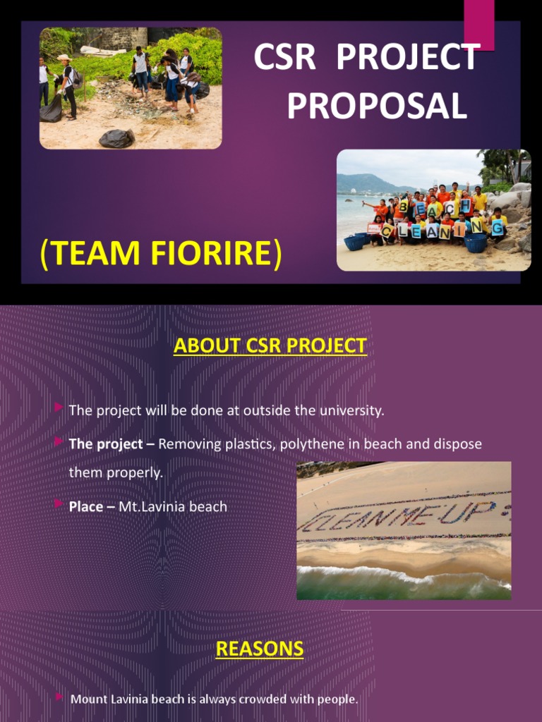 CSR Project Proposal | PDF