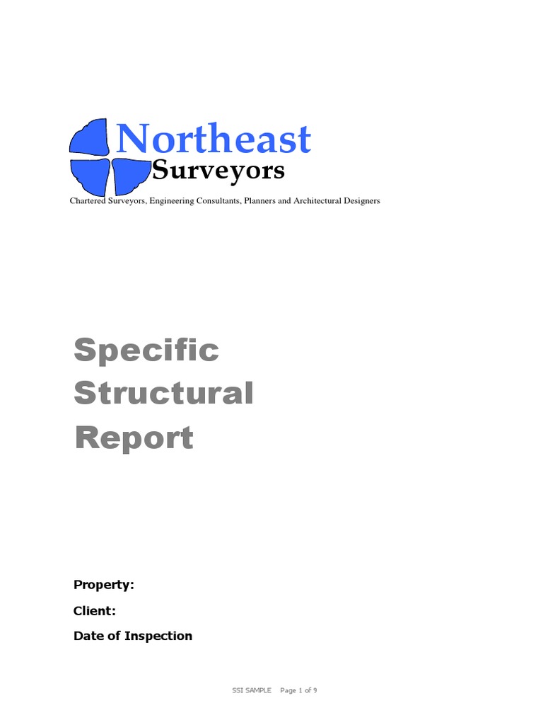 Specific Structural Report - Sample | PDF | Door | Building Engineering