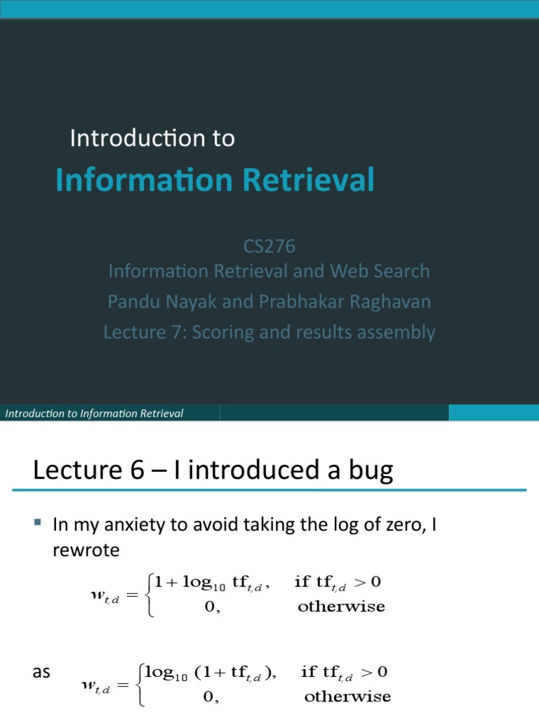 Introduction To: Information Retrieval | PDF | Information Retrieval ...
