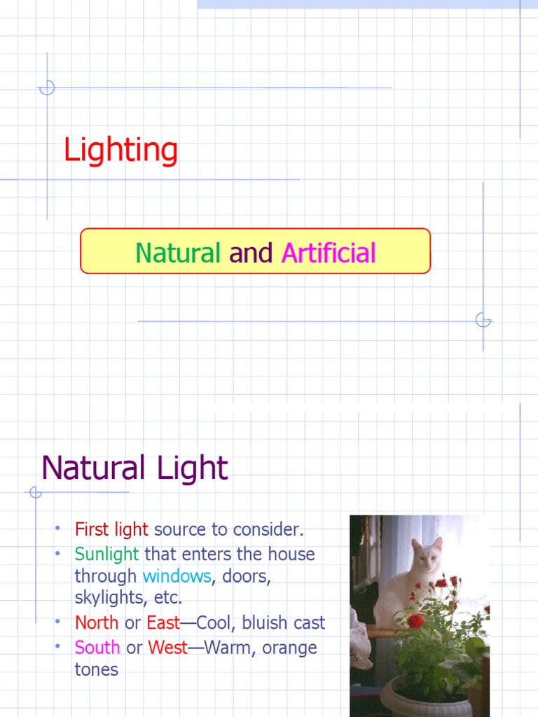 10 - Lighting - (Types of Lights - Natural and Artificial) | PDF