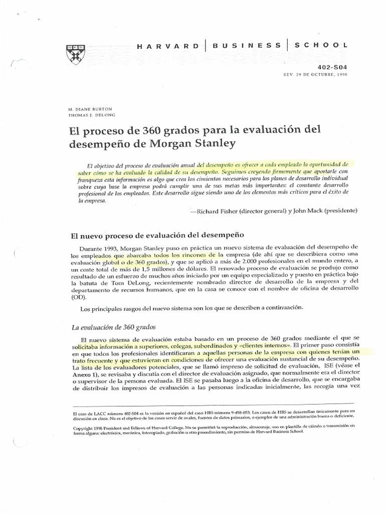 EL Proceso de 360 Morgan Stanley | PDF