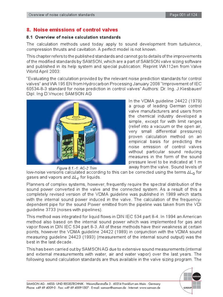 Noise Emissions of Control Valves | PDF | Pressure Measurement | Sound