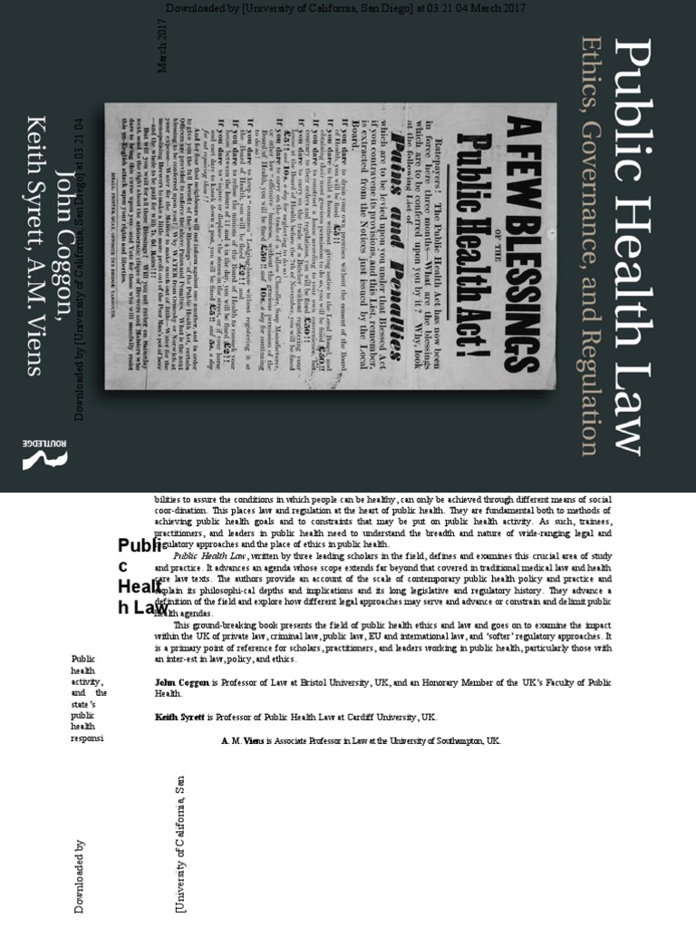 Health Law Notes | PDF | Public Health | Epidemiology