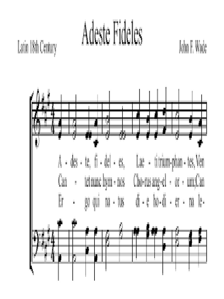 Partitura Adeste Fideles | PDF