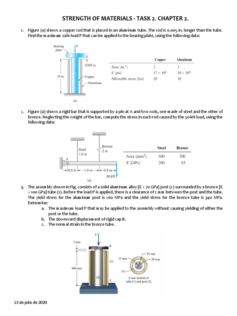 Strength of Materials Load Analysis | PDF