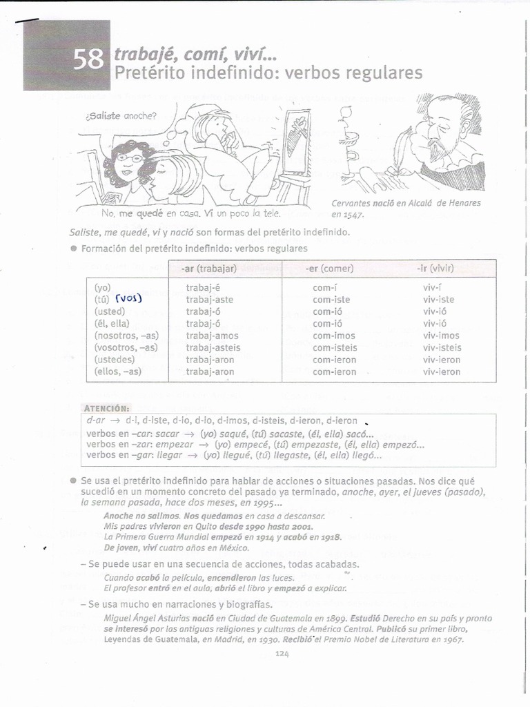 1 Pretérito Indefinido (Regulares e Irregulares) | PDF