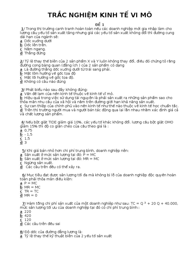 KTVM de Thi Trac Nghiem | PDF