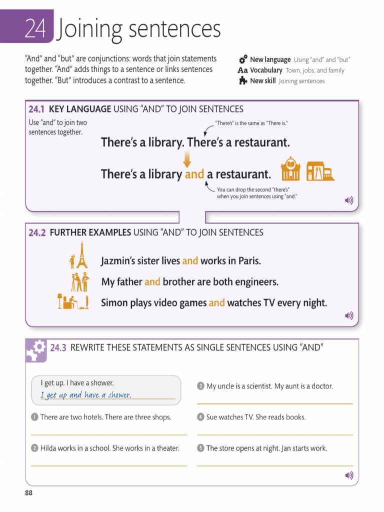 Unit 24. Joining Sentences | PDF | Sentence (Linguistics) | Comma