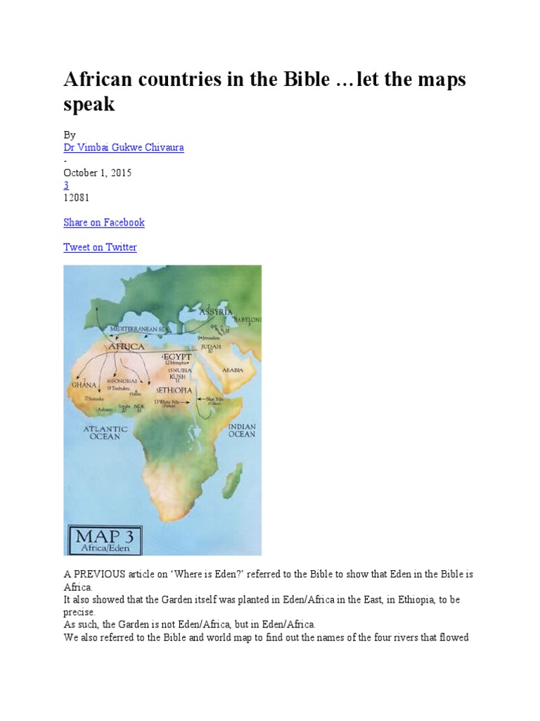 African Countries in The Bible | PDF | Canaan | Garden Of Eden