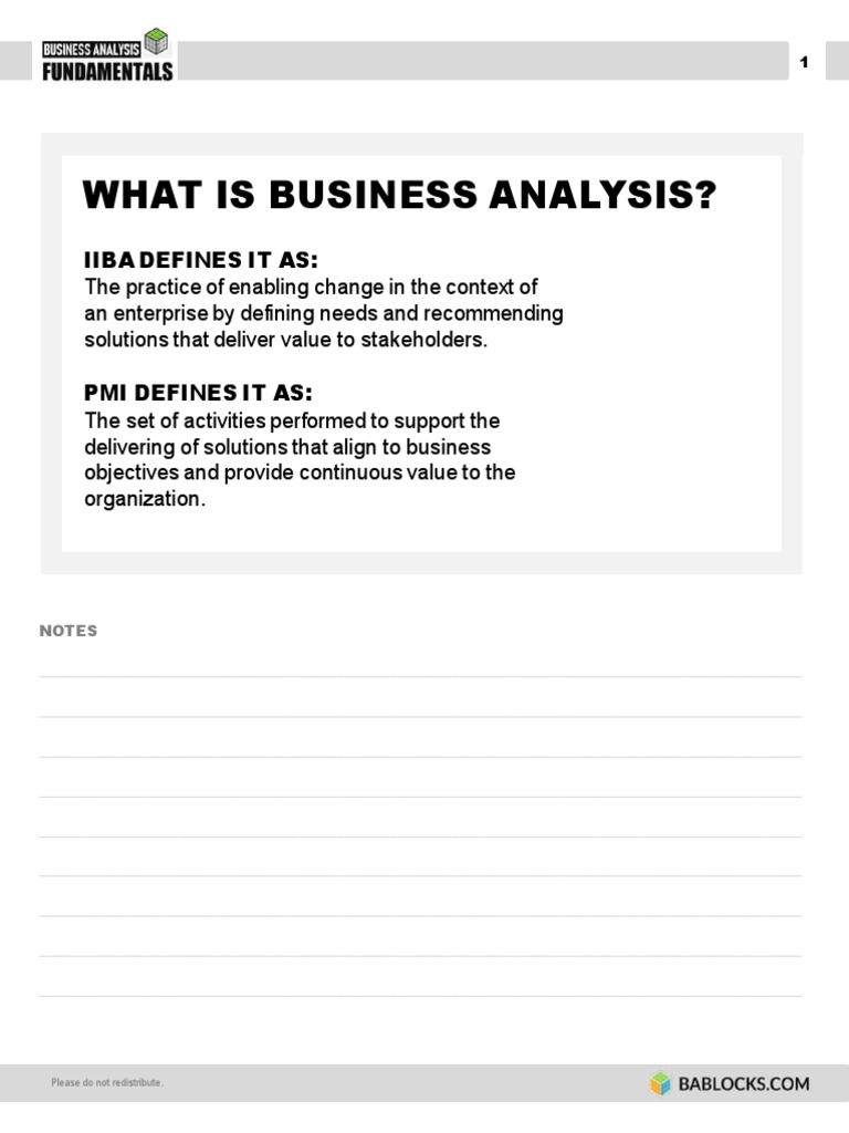 1 What Is Business Analysis | PDF | Business Analysis | Business
