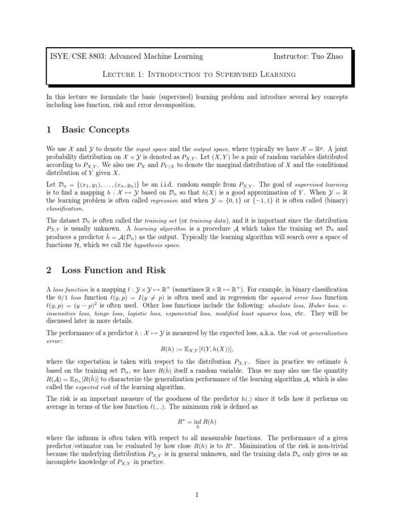 Tuo Zhao Notes | PDF | Estimation Theory | Statistics