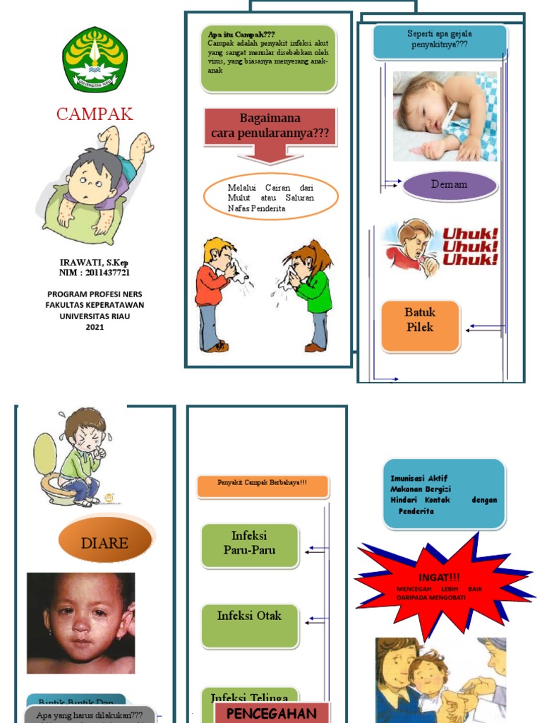 Leaflet Penyuluhan Penyakit Campak | PDF