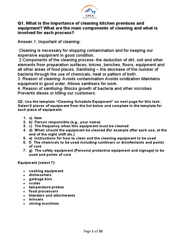 Clean Kitchen Premises | PDF | Dishwasher | Waste