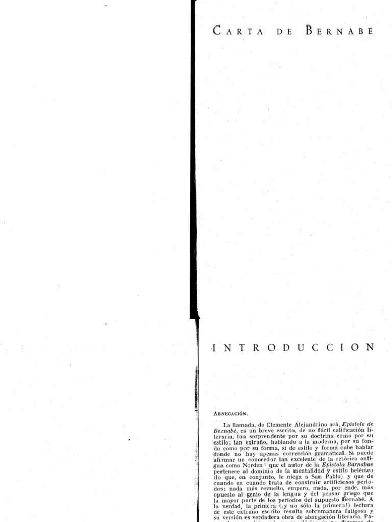 Carta de Bernabe, de Daniel Ruiz Bueno en Padres Apostolicos | PDF | Jesús