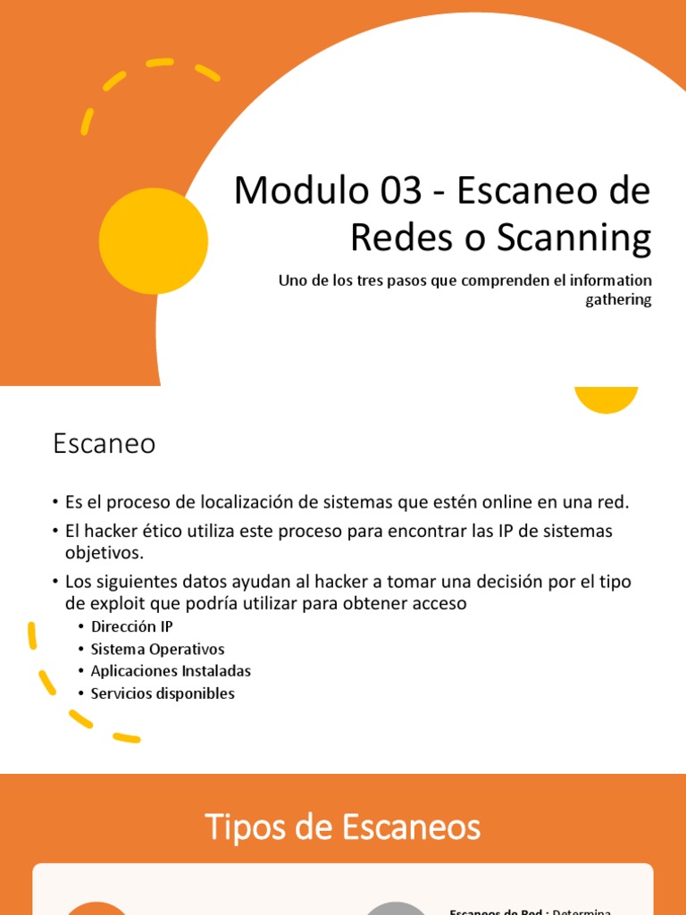 Modulo 03 - Scaneo de Redes o Scaning SIH | PDF | Protocolos de internet | Protocolo de Control ...