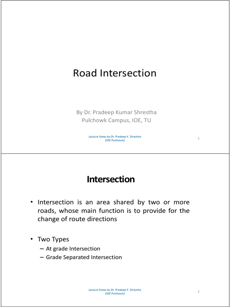 Ch01.4 Intersection 2075 | PDF | Interchange (Road) | Intersection (Road)
