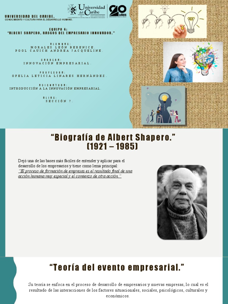 Albert Shapero | PDF | Iniciativa empresarial | Economias