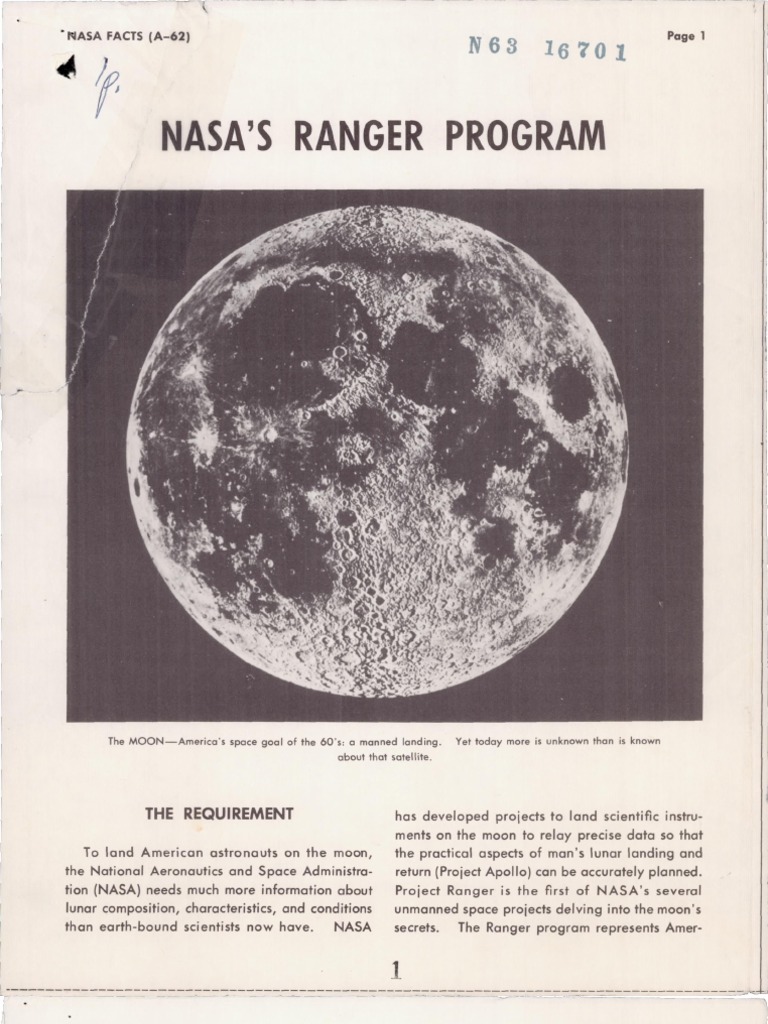 NASA Facts NASA's Ranger Program | Download Free PDF | Rm 81 Agena ...
