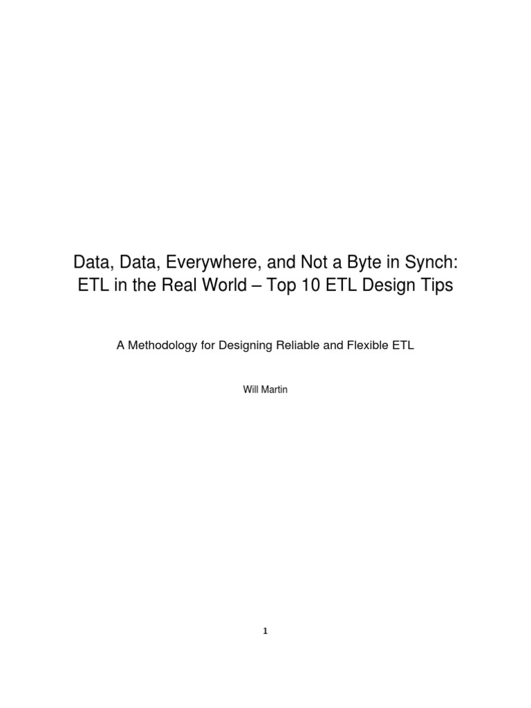 Top 10 ETL Design Tips | PDF | Subroutine | Reliability Engineering
