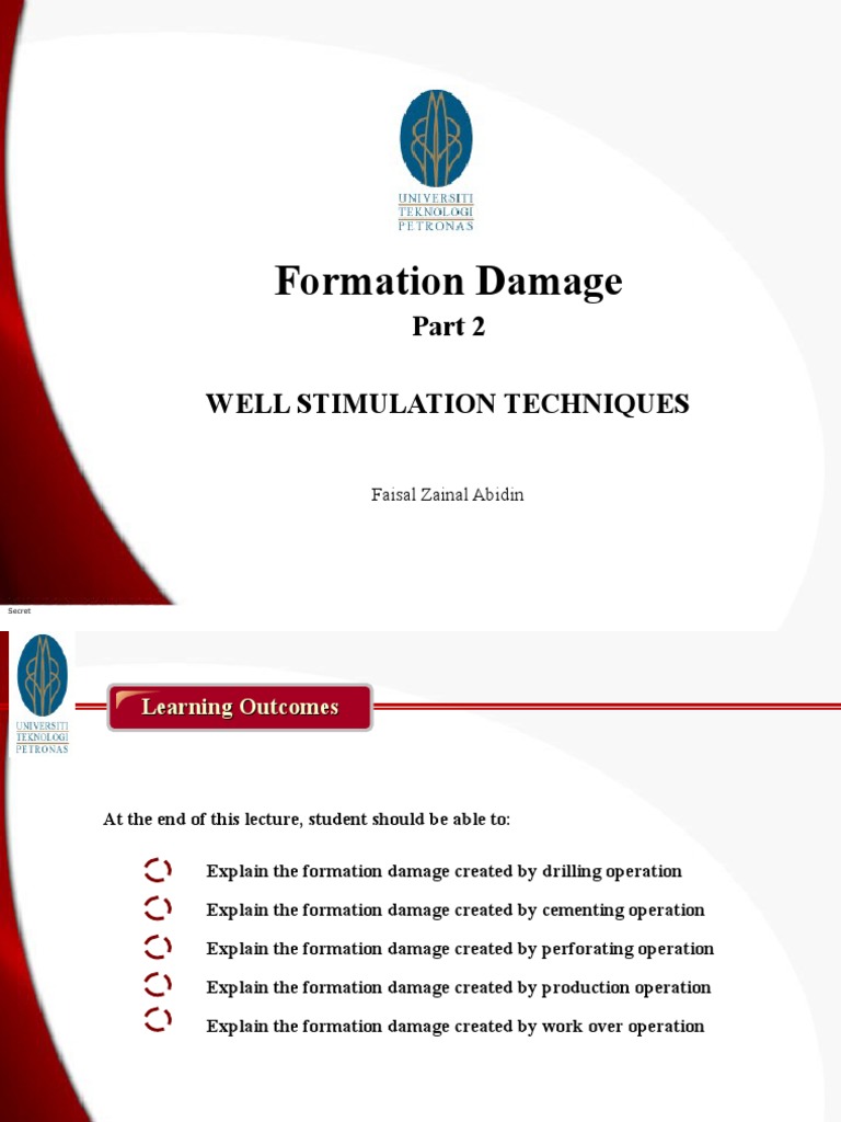 Formation Damage Part 2 | PDF | Filtration | Oil Well