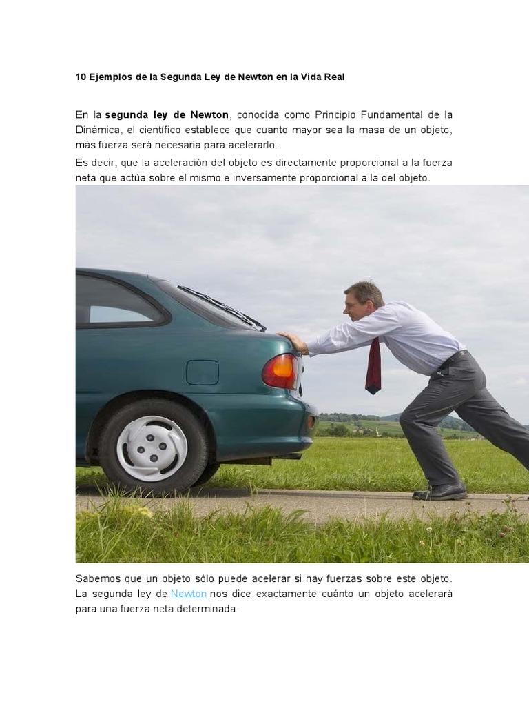 10 Ejemplos de La Segunda Ley de Newton en La Vida Real | PDF | Las ...