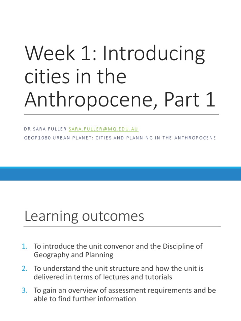 GEOP1080: Week 1 Overview and Intro | PDF | Geography | Rubric (Academic)