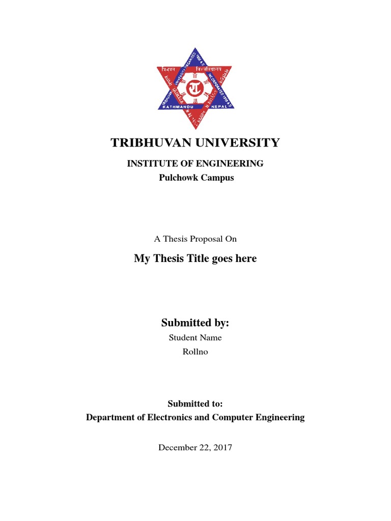 Tribhuvan University: My Thesis Title Goes Here | PDF | Computing ...