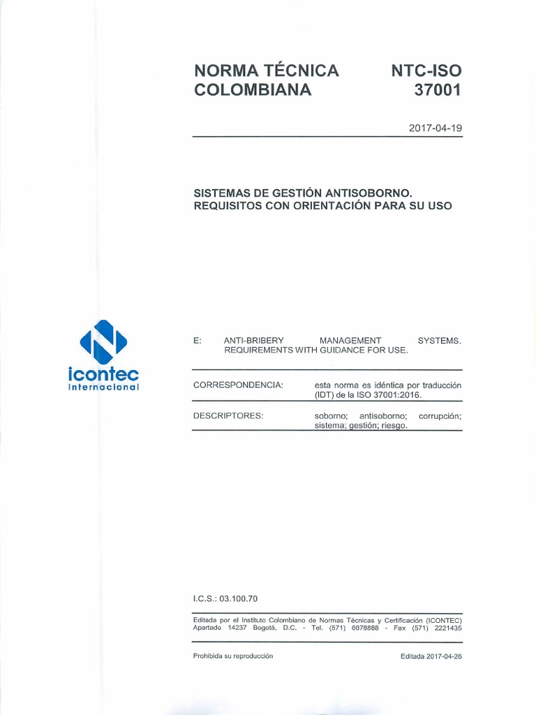 Iso 37001-2017 | PDF