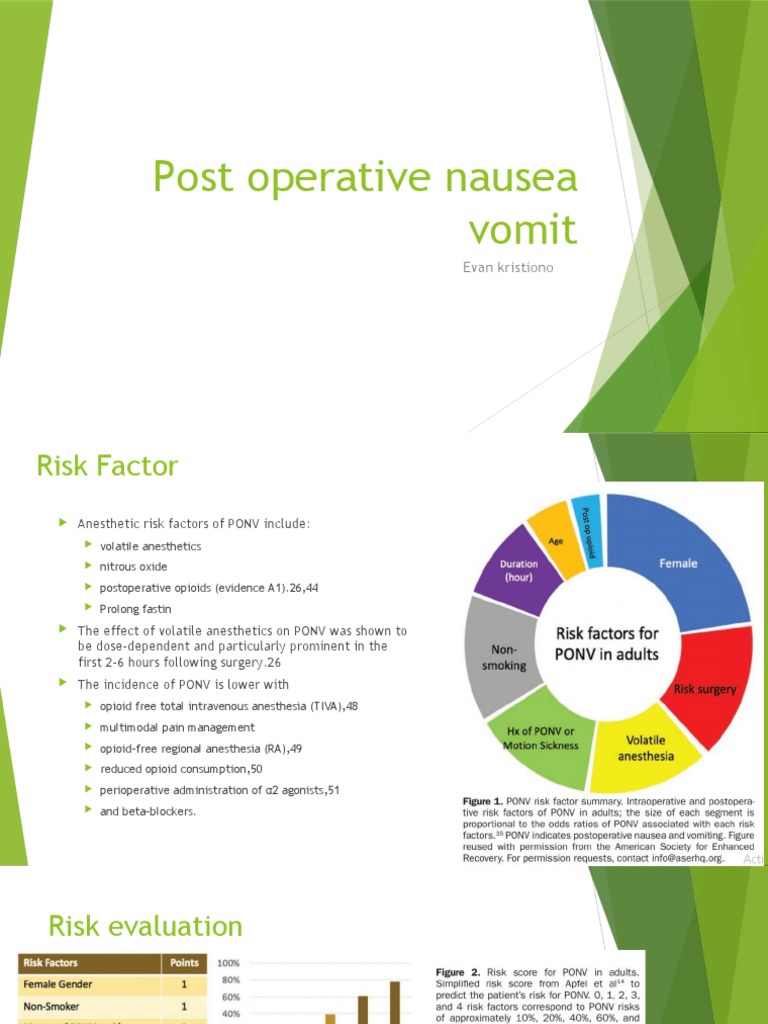 Post Operative Nausea Vomit: Evan Kristiono | PDF | Science & Mathematics