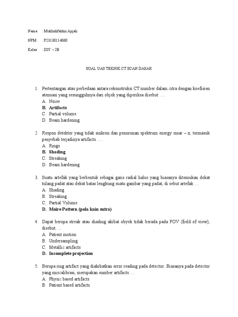 CT Scan Uas | PDF