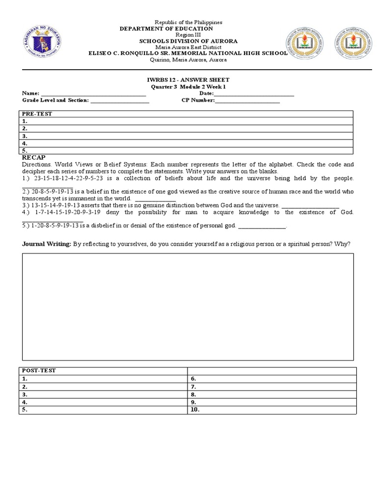Iwrbs Module 1 Week 2 | PDF