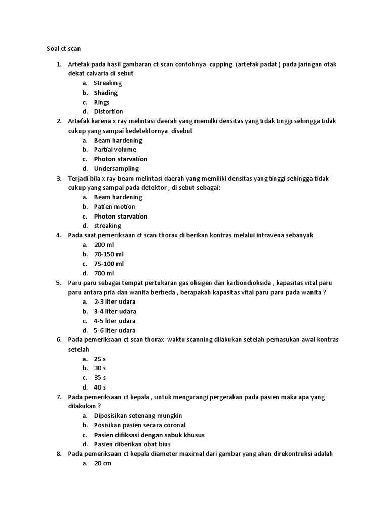 Soal CT Scan | PDF