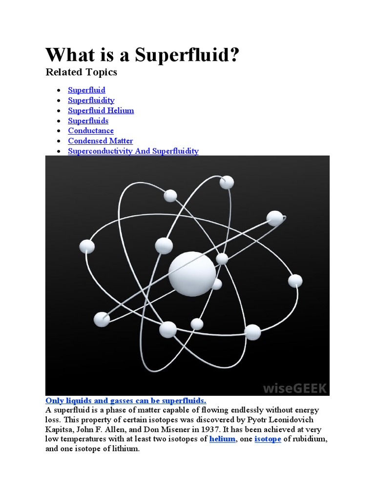 What Is A Superfluid?: Related Topics | PDF | Boson | Physical Sciences
