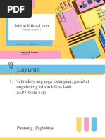 ESP - 2nd Quarter - Isip at Kilos Loob | PDF