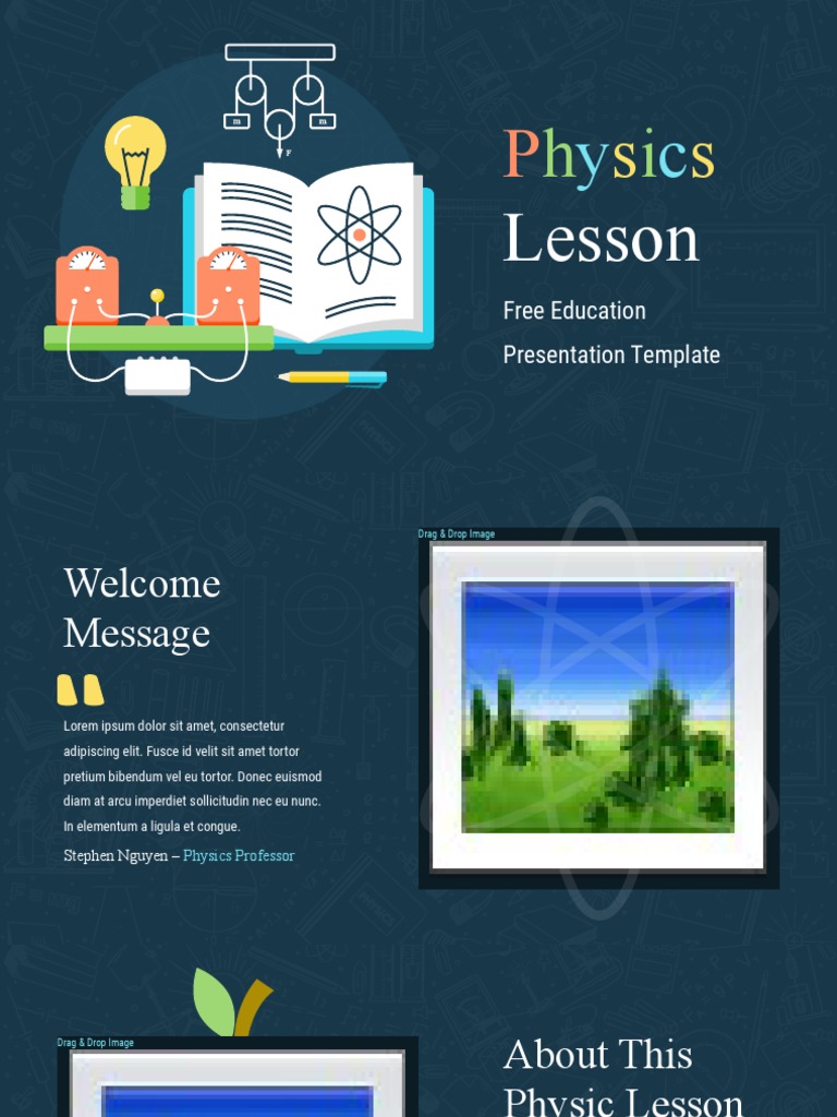 Physics Lesson PowerPoint Template by SlideWin | PDF | Graphic Design ...