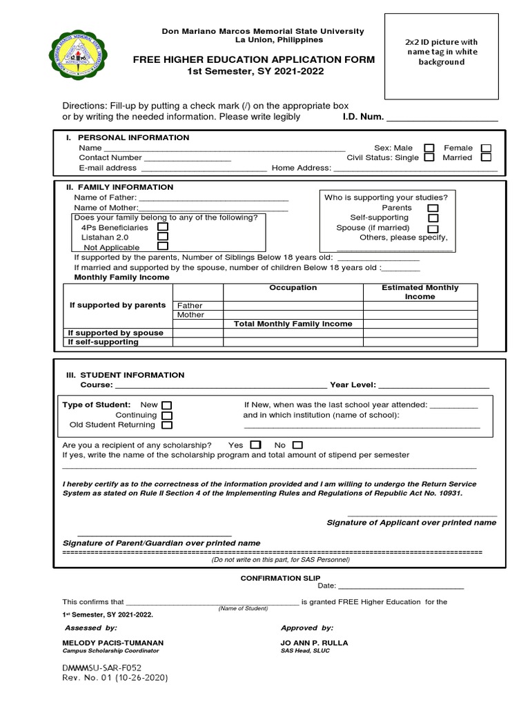 Free Education Form | PDF