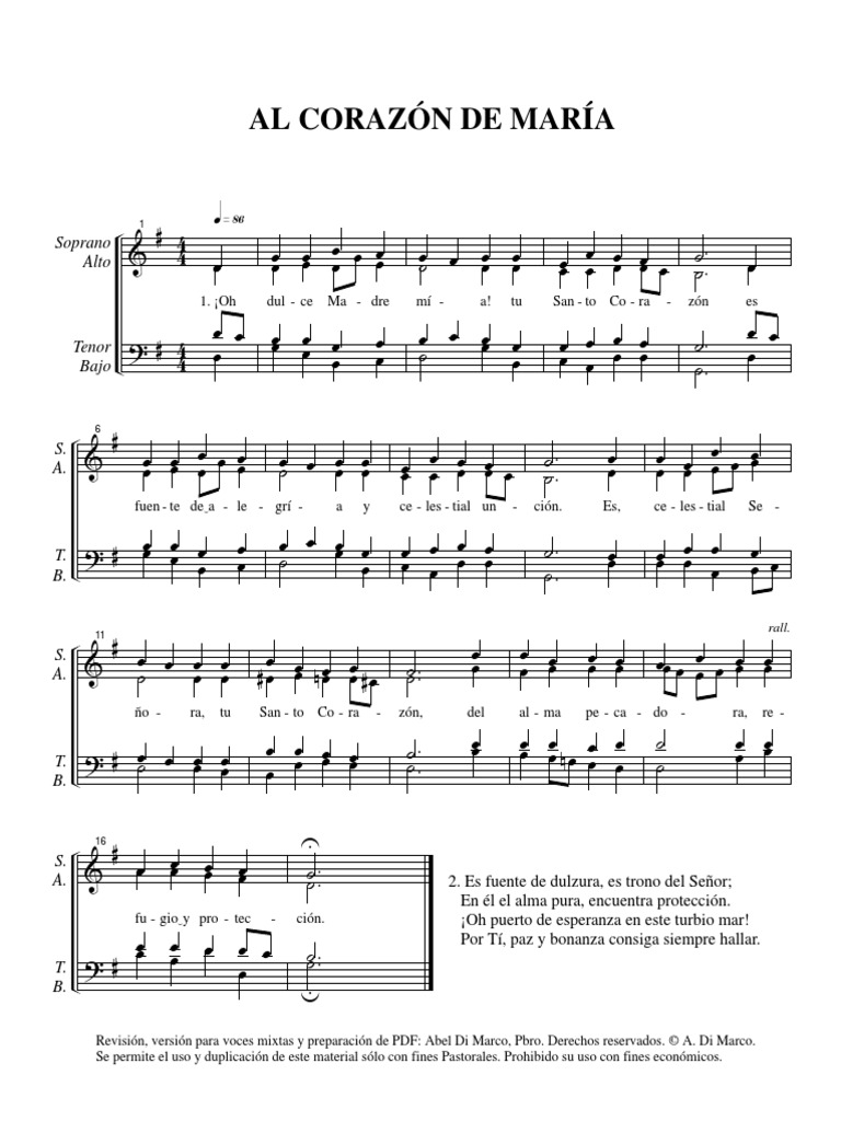 Al Corazon de Maria | PDF