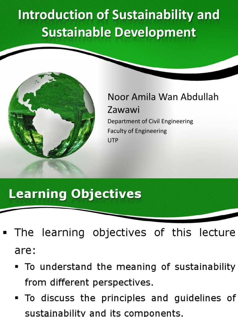 Intro of Sustainability and Sustainable Development | PDF ...
